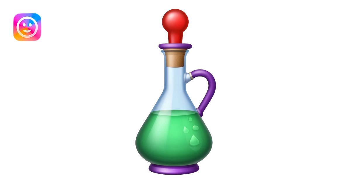 Potion bottle labeled “Desire” emoji | AI Emoji Generator