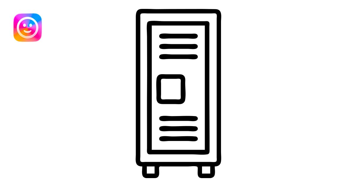 Icon school locker emoji | AI Emoji Generator