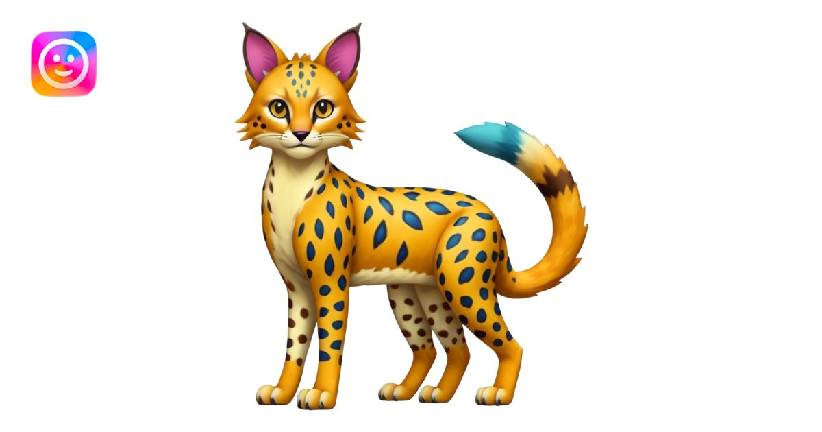 Colorful Bobcat-Cheetah-Caracal-Leopard-Sergal-Serval-Genet-Pokémon ...