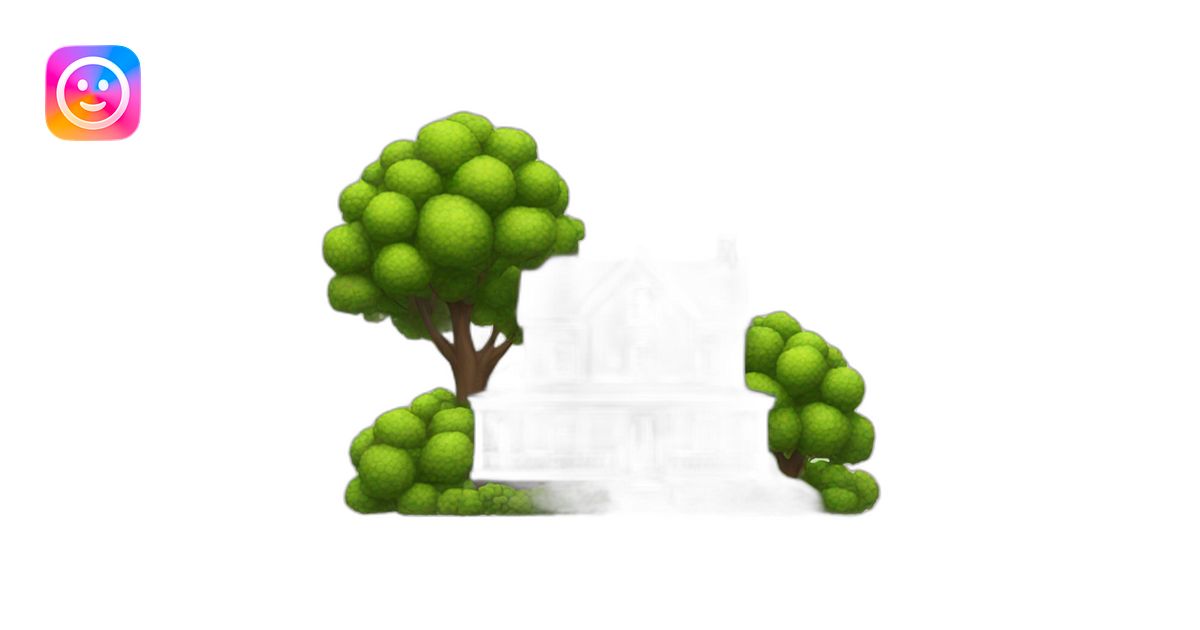 house and trees emoji | AI Emoji Generator