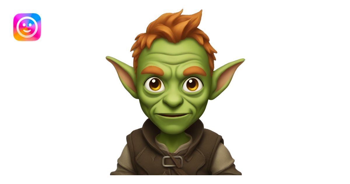 Goblin with ginger hair emoji | AI Emoji Generator