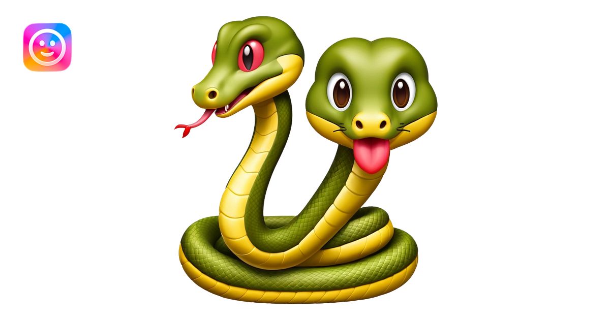 Snake with heart tongue emoji | AI Emoji Generator