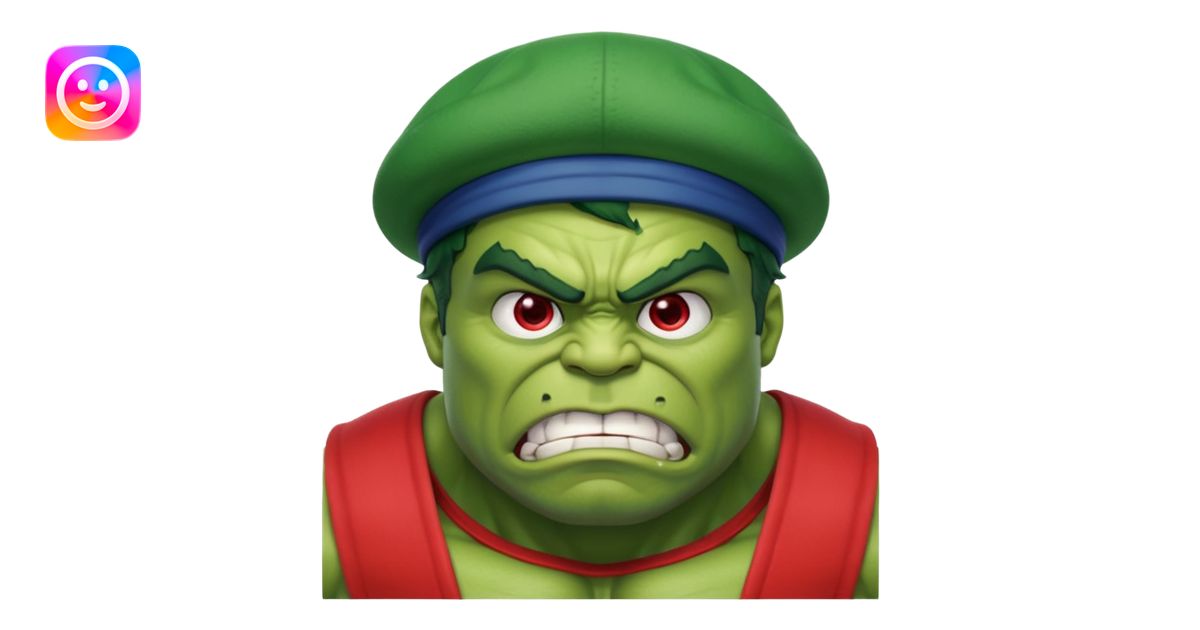 hulk de mario bros emoji | AI Emoji Generator