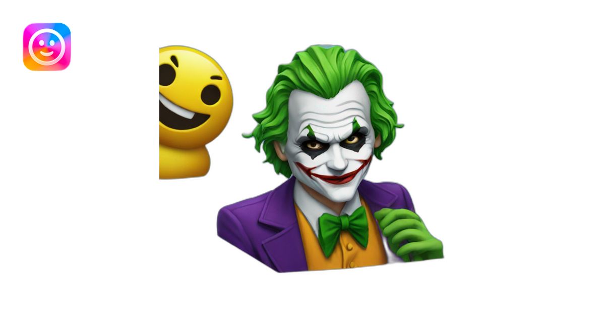 The joker in a pool emoji | AI Emoji Generator