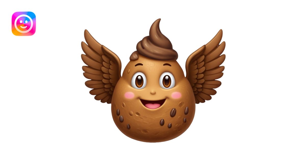 make a poop with wings emoji | AI Emoji Generator
