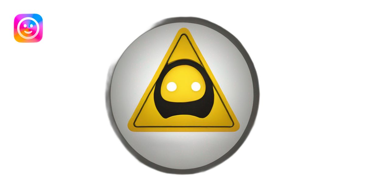 yellow warning sign emoji | AI Emoji Generator