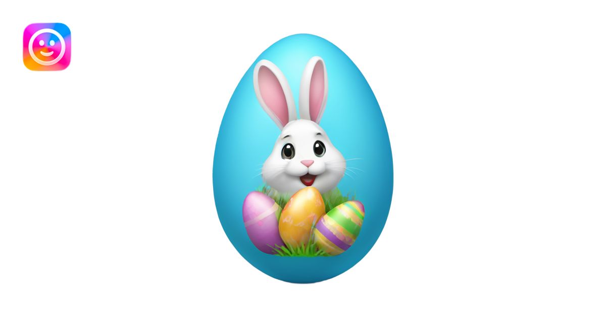 easter egg with a bunny all in Easter theme emoji | AI Emoji Generator