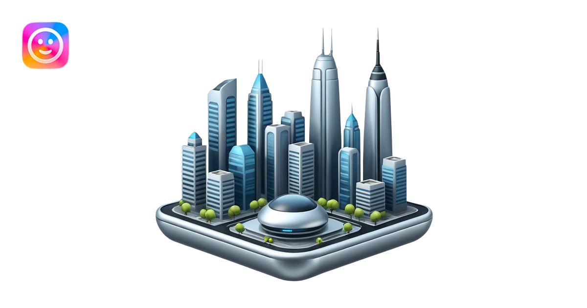 city in the future in the sly emoji | AI Emoji Generator