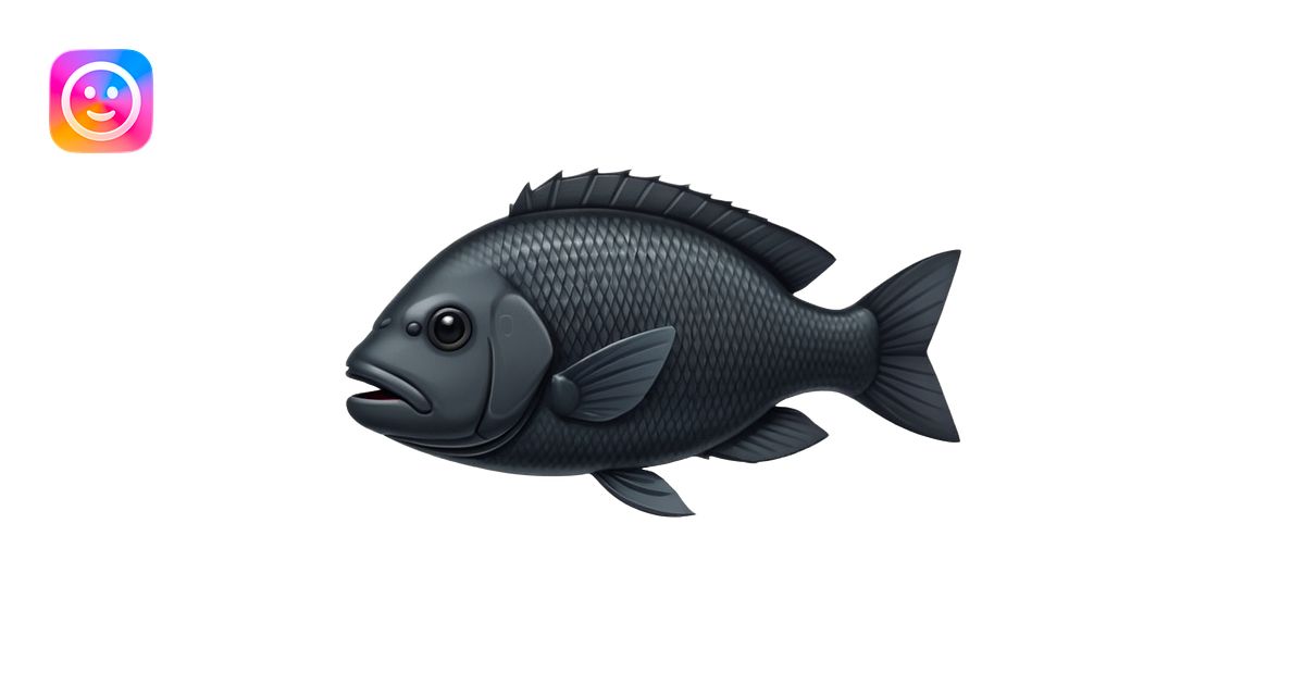 Black sea bass emoji | AI Emoji Generator