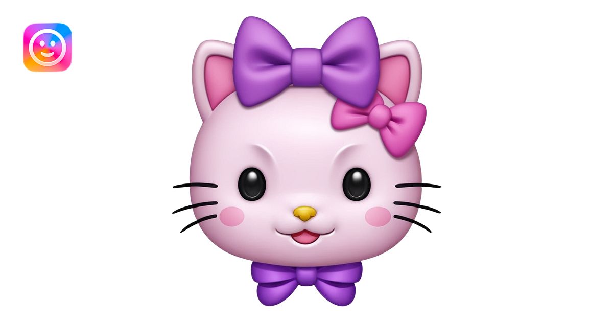 Hellokitty lila emoji | AI Emoji Generator
