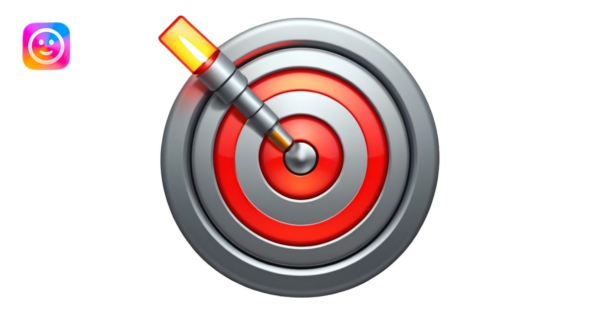 Moving target with blinking light emoji | AI Emoji Generator