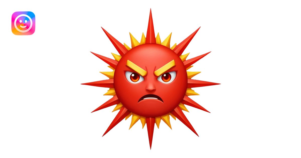 Rayos sentellas con furia rojo que exprese molesta emoji | AI Emoji ...