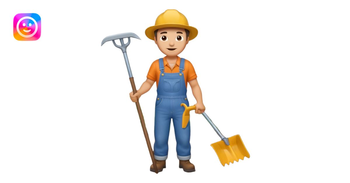 man plowing a field emoji | AI Emoji Generator