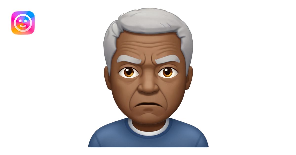 Older black angry vulture looking to front emoji | AI Emoji Generator