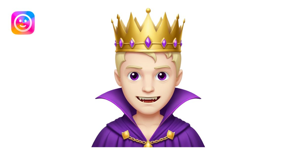 Vampire King, Young vampire king in purple robe, wearing a crown ...