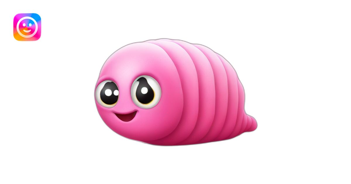 Cute Pink slug emoji | AI Emoji Generator