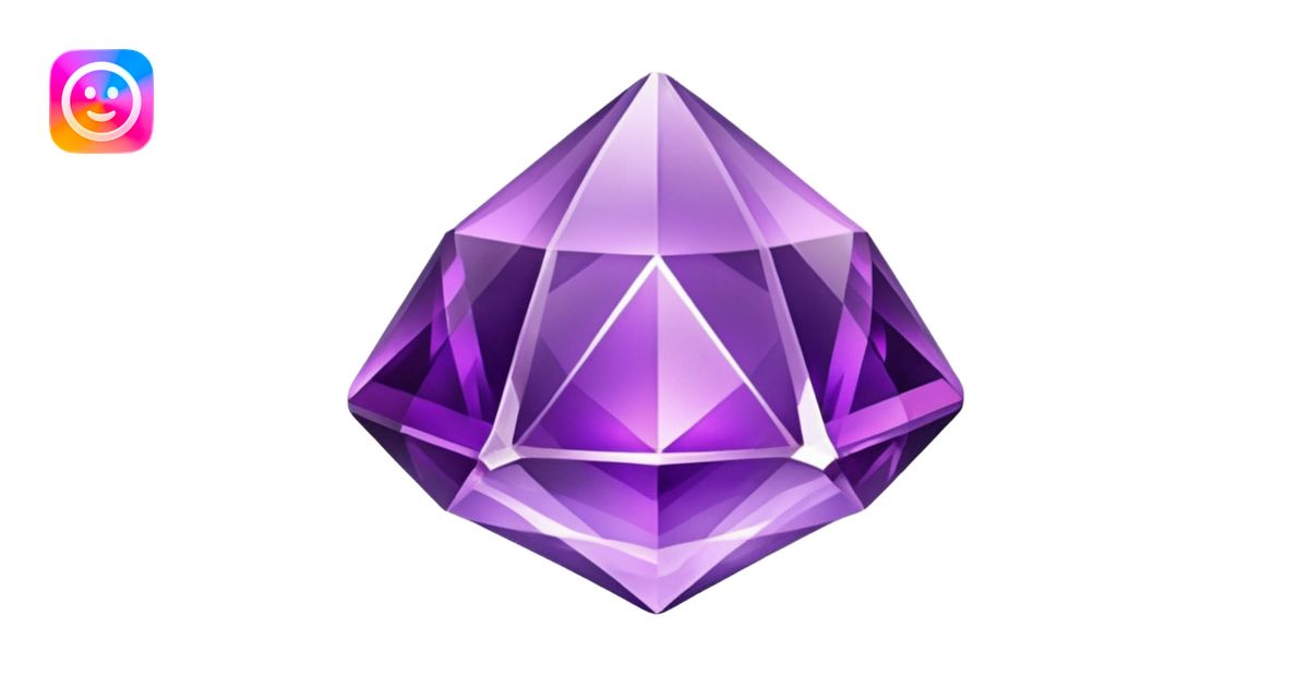 crystal purple gem amethyst emoji | AI Emoji Generator