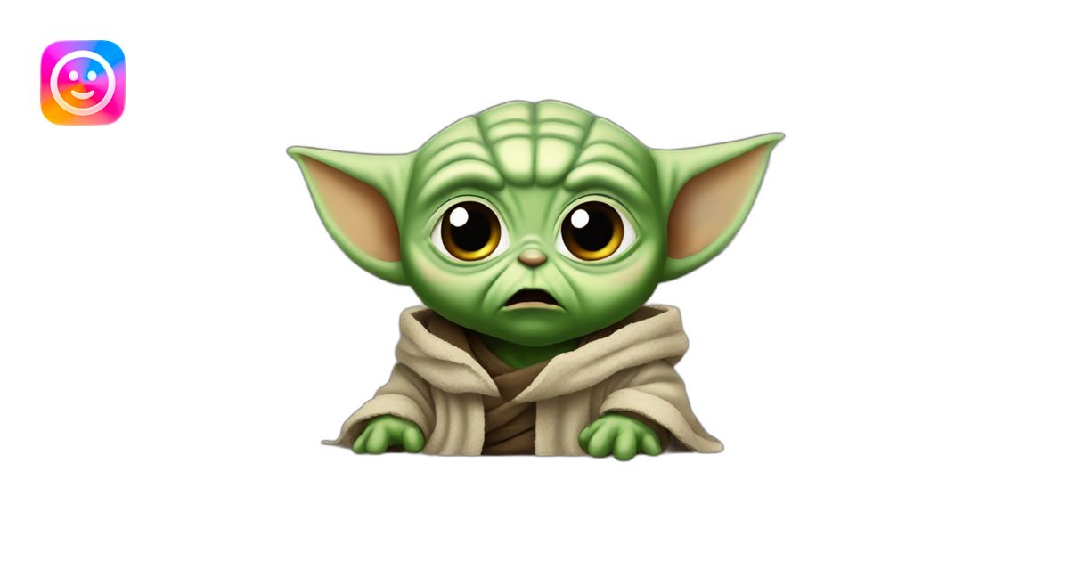 Angry baby yoda emoji | AI Emoji Generator