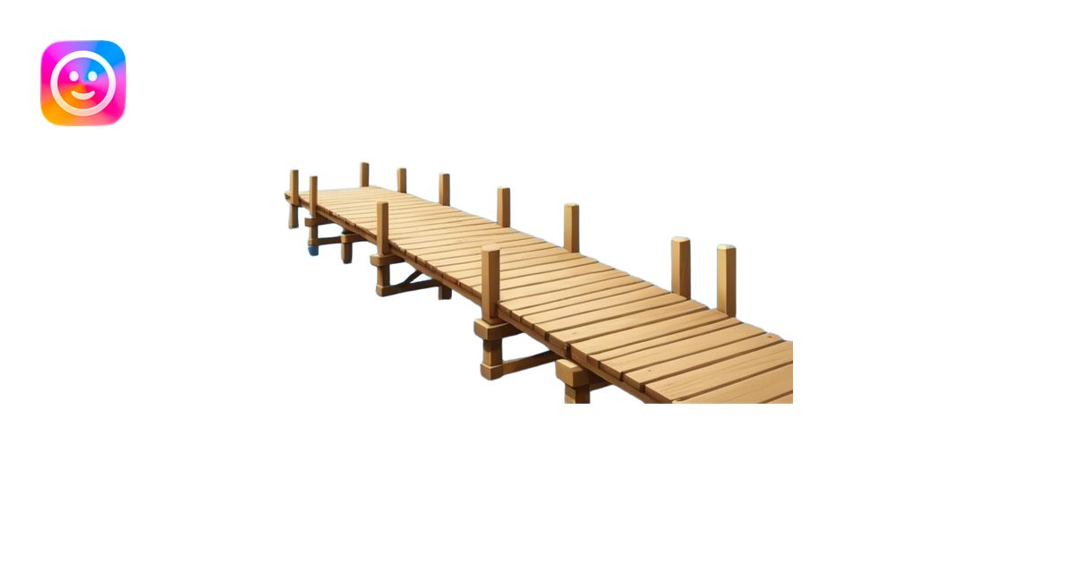 lake with a pier emoji | AI Emoji Generator