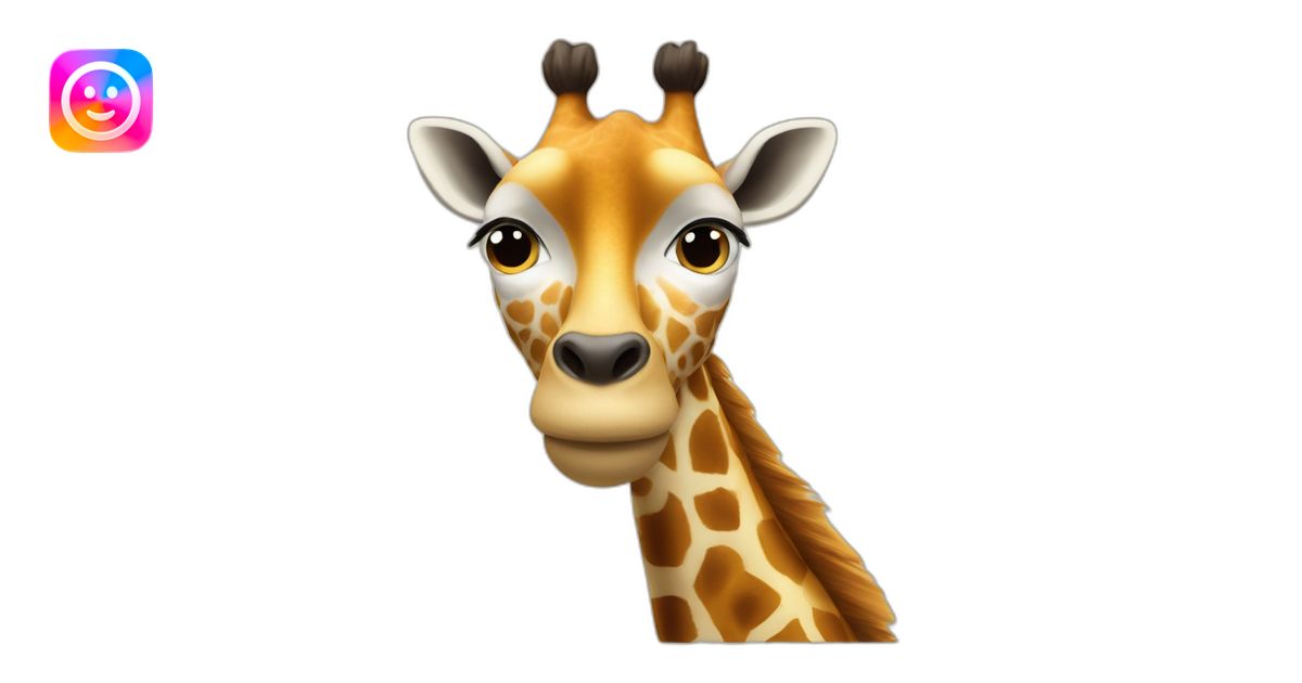 Bollé qui chevauche une girafe emoji | AI Emoji Generator