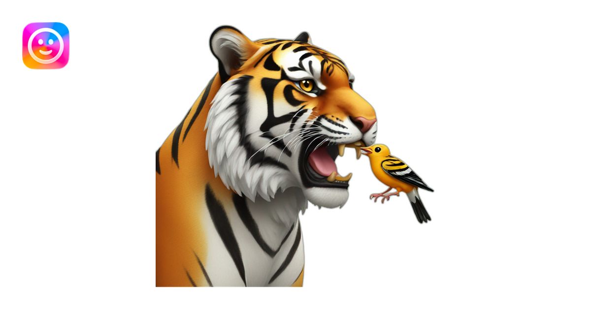 tiger eat bird emoji | AI Emoji Generator