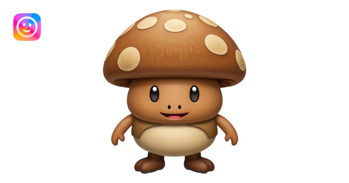 the brown walking goomba mushroom from mario emoji | AI Emoji Generator