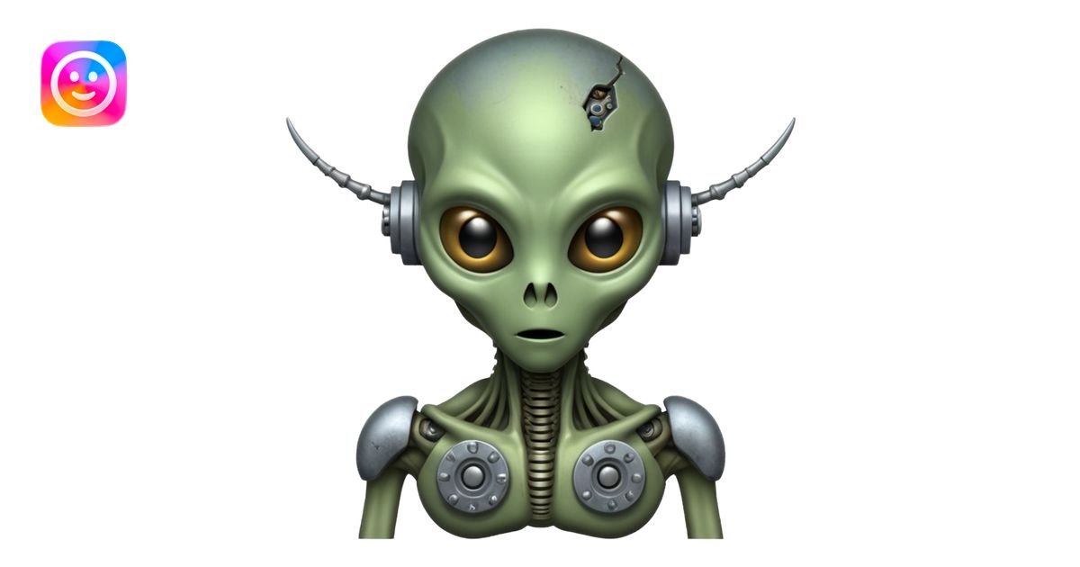 make and alien half ruined emoji | AI Emoji Generator