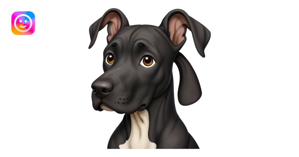 Black Male Great Dane with no white and has cropped ears in a show ...