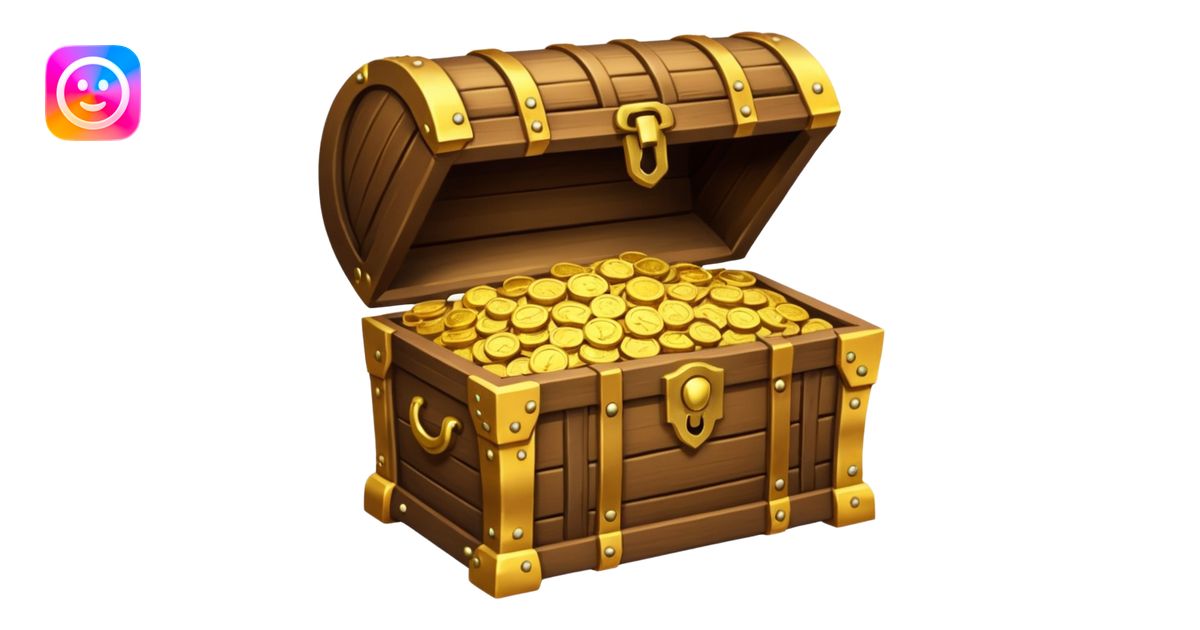 a treasure chest overflowing with Arab currency emoji | AI Emoji Generator