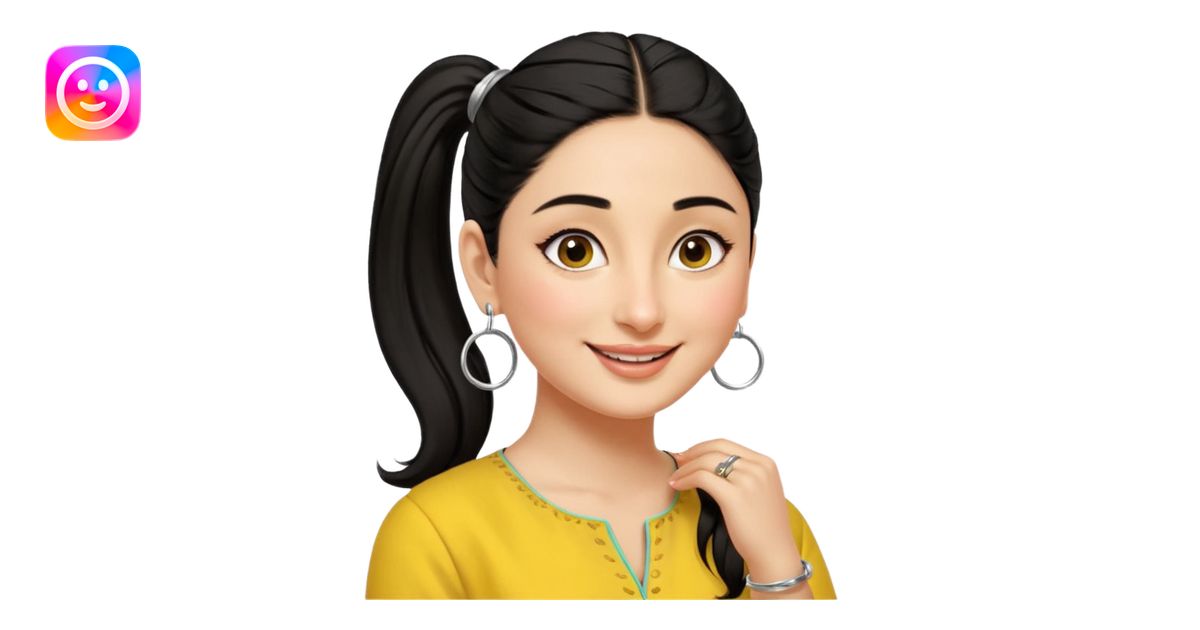 generate a pretty bratz emoji that looks like Kareena Kapoor's Geet ...