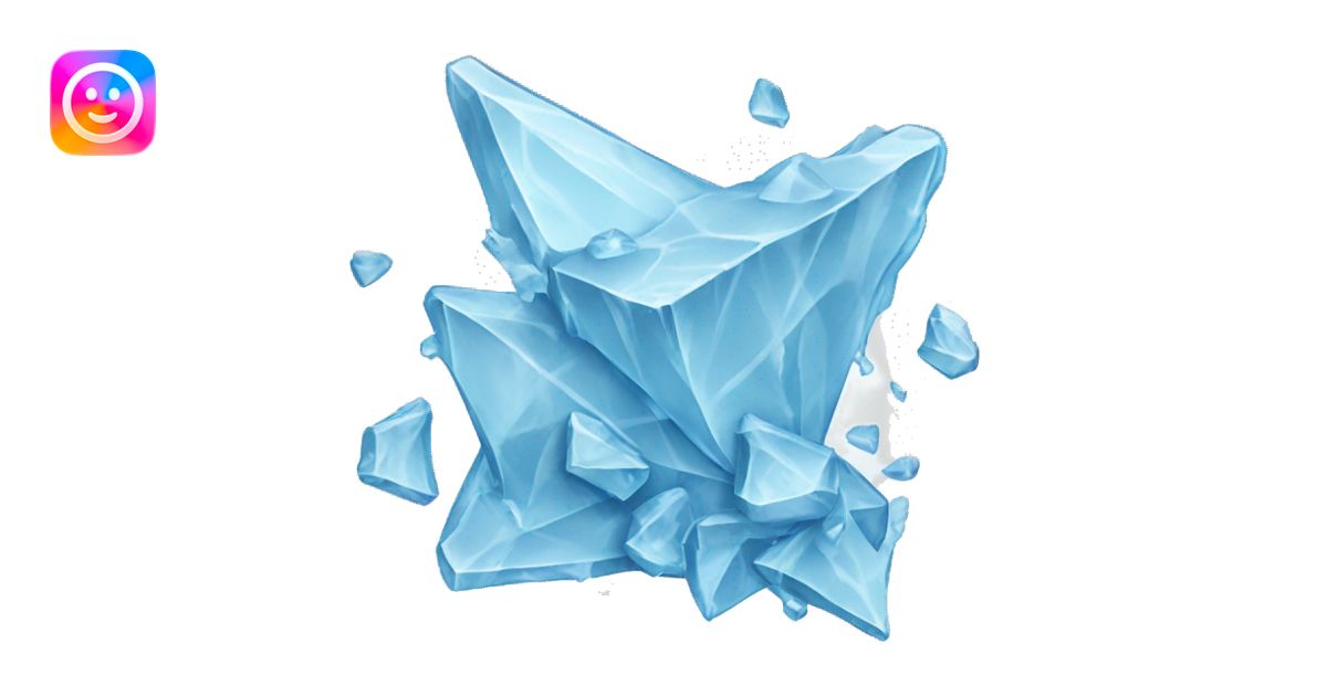 sharp smashed ice flying pieces emoji | AI Emoji Generator