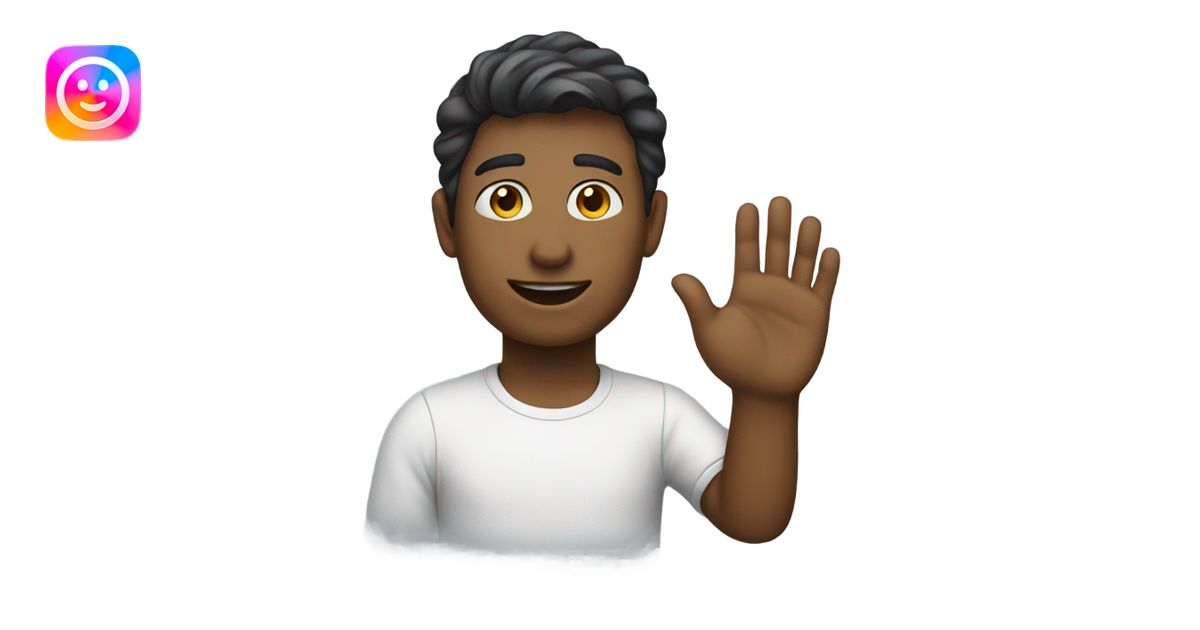 Waving goodbye emoji | AI Emoji Generator