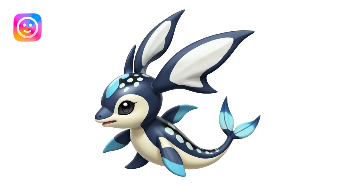 Black and white smooth glossy soft hot spotted Meloetta-Dialga-Orca ...