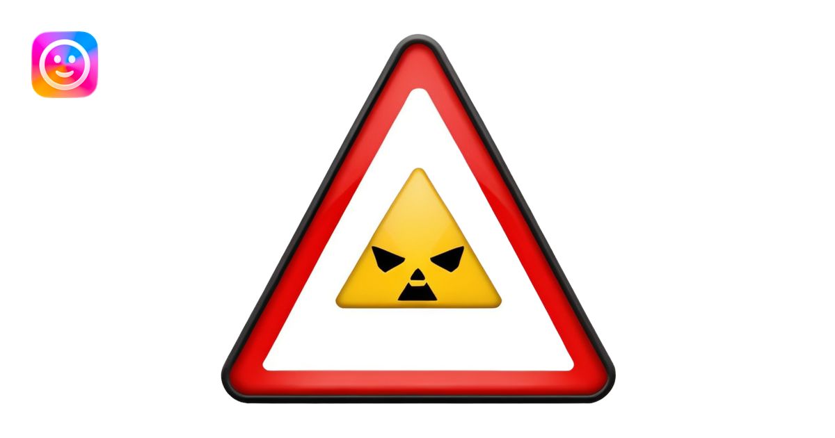 Dangerous area, sign. emoji | AI Emoji Generator