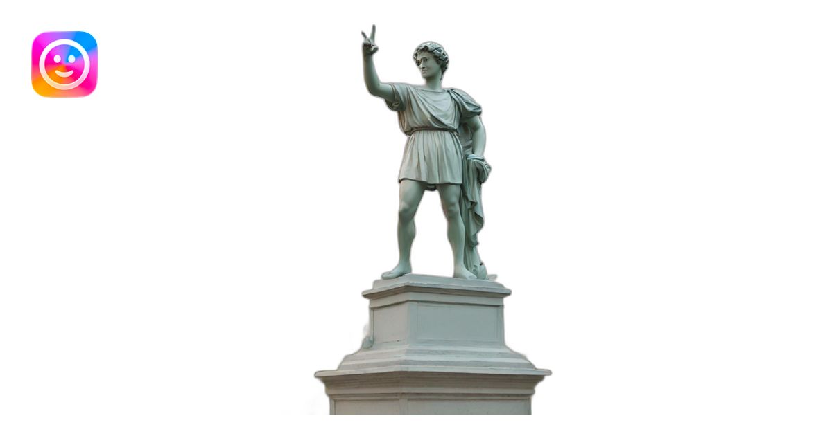 Italian statue pointing forward emoji | AI Emoji Generator