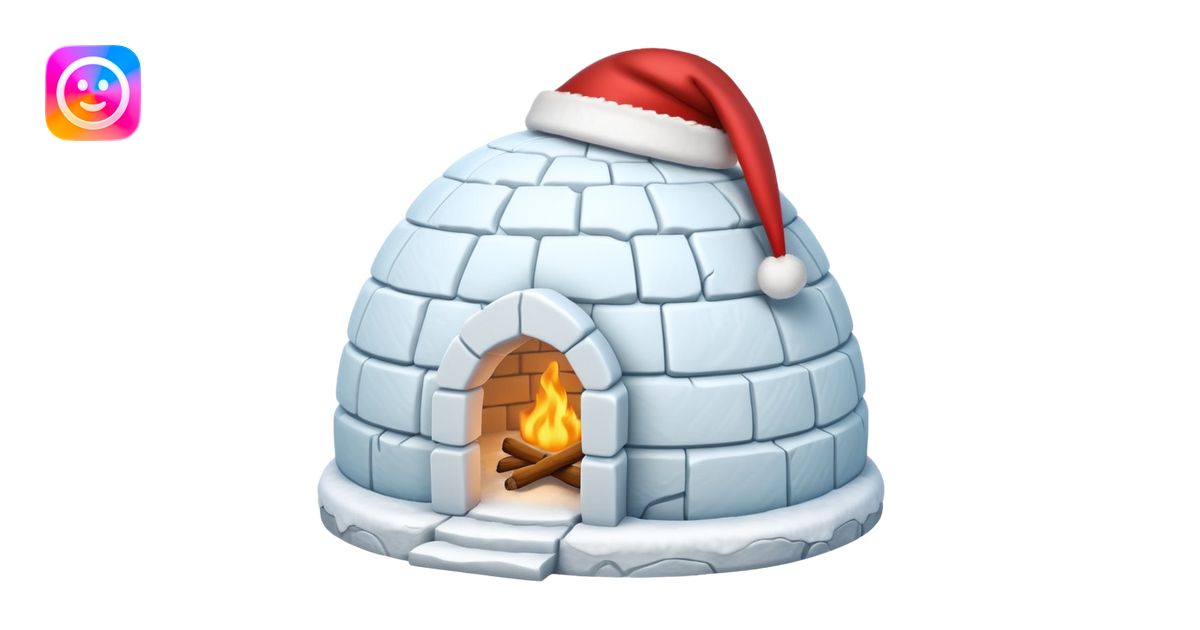 igloo xmas santa hat emoji | AI Emoji Generator