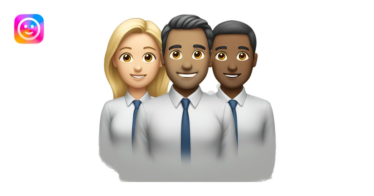 business team of 3 emoji | AI Emoji Generator