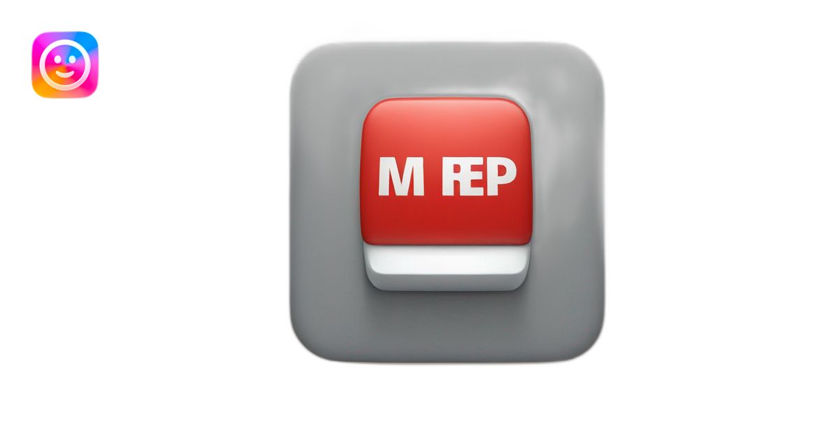 big red button with MEP written on it emoji | AI Emoji Generator