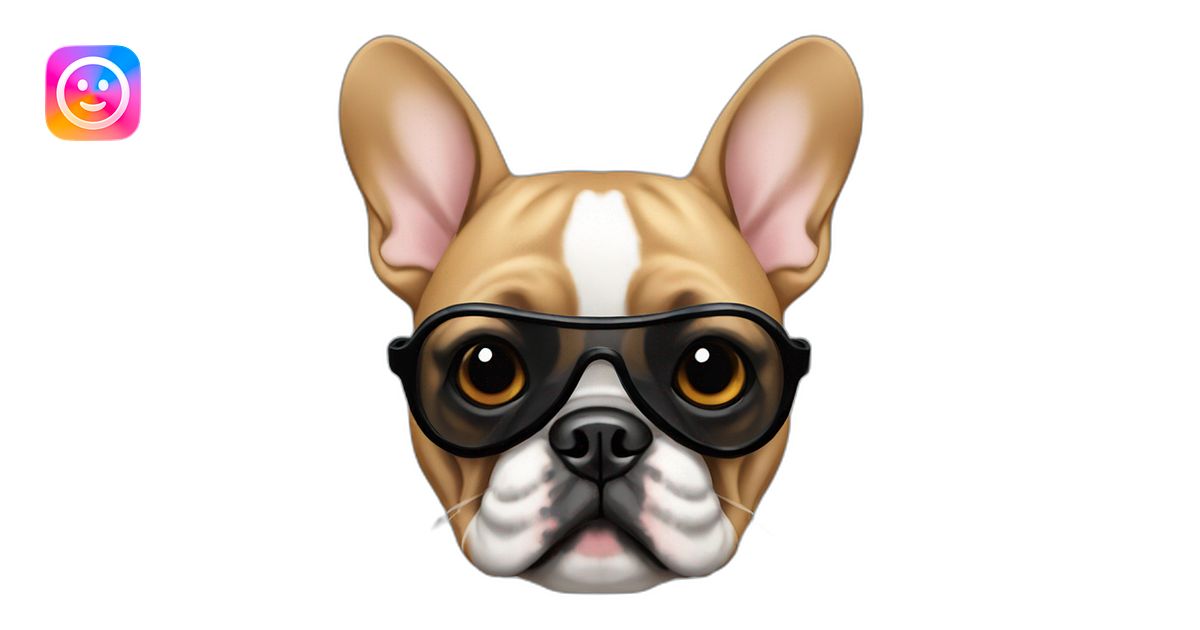 fawn french bulldog with black mask emoji | AI Emoji Generator