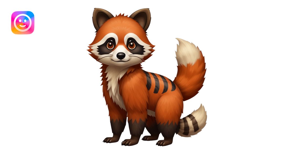 Realistic cool edgy 4-legged quadrupedal Bear-Red-Panda-Tanuki-Raccoon ...