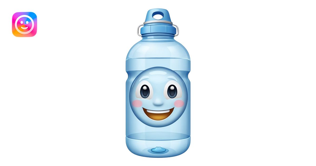 make a water bottle smile is emoji | AI Emoji Generator