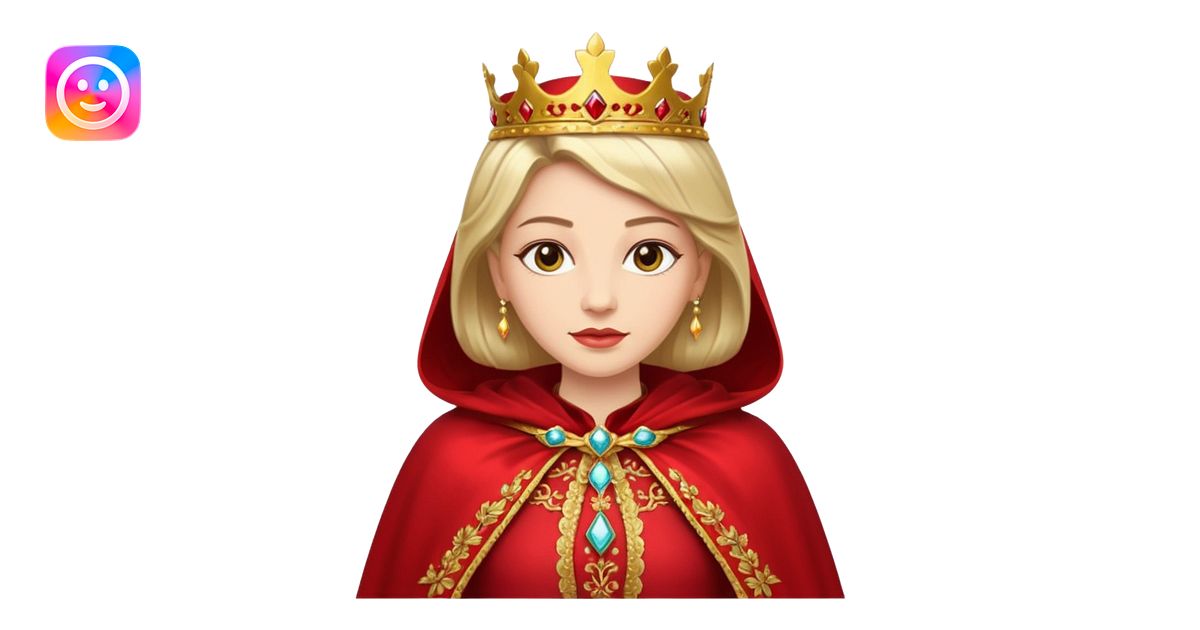 red Cape Queen emoji | AI Emoji Generator