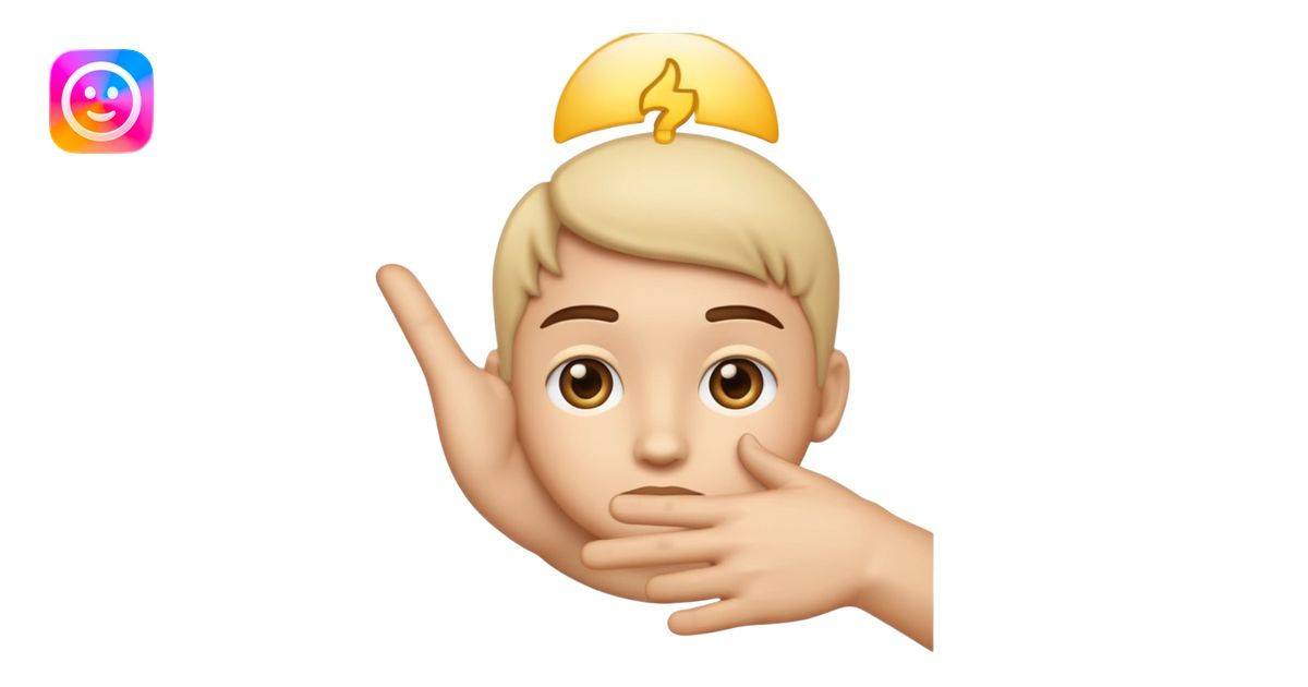 a yayayoyo style fair face and hand emoji pointing to question and ...