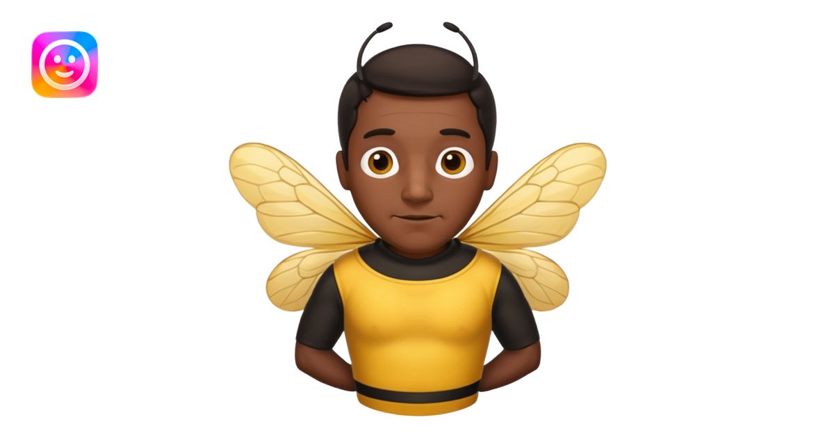 cabeza de señor mexicano, viejo, agregale un cuerpo de abeja, el pelo ...