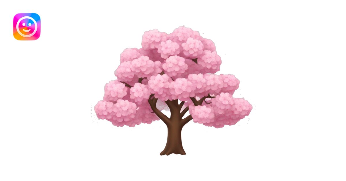 Cherry blossom tree emoji | AI Emoji Generator