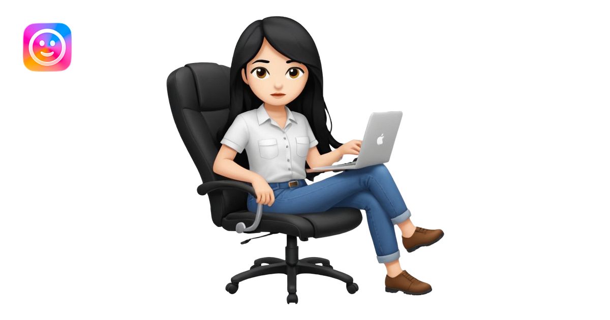 girl that is moving in their chair of work but its not disable just ...