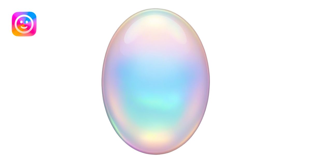 Opal oval gem emoji | AI Emoji Generator