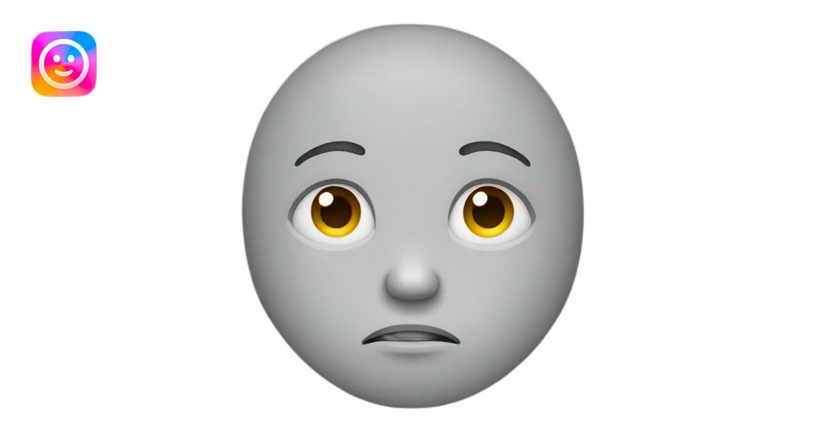normal sad face emoji plain emoji | AI Emoji Generator