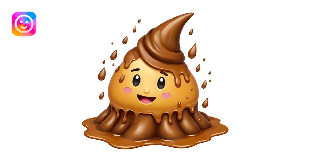 Mix the water drops emoji with the poop emoji to make a liquid diarrhea ...