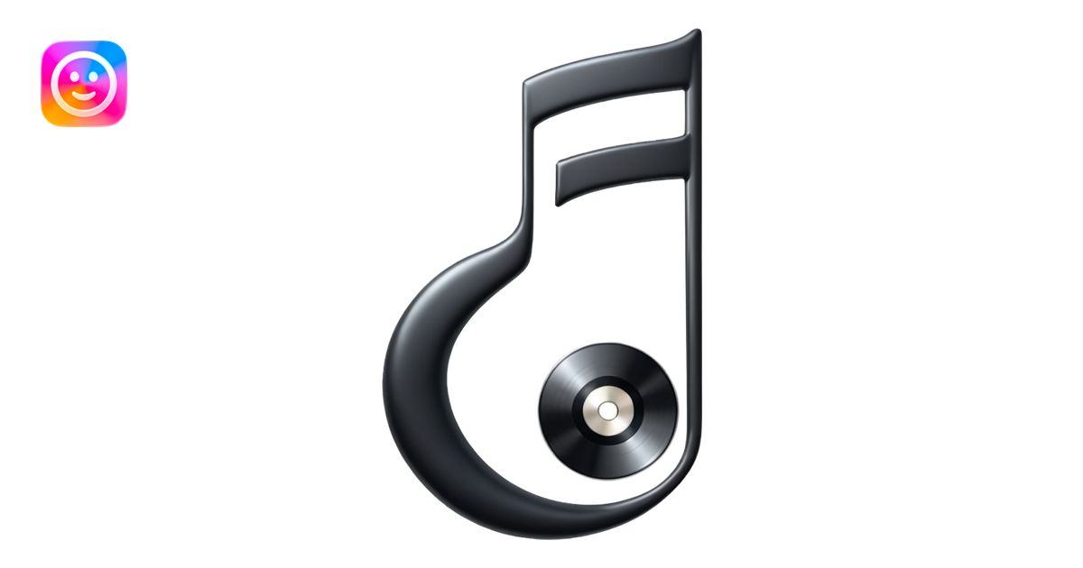 music note with a music disc emoji | AI Emoji Generator